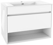 kielle Nefia - Skříňka s umyvadlem 80 cm, lesklá bílá 50027S810