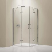 Rohový sprchový kout s otočnými dveřmi EX809 - bezpečnostní sklo Nano ESG - 80 x 80 x 195 cm