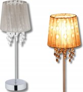 Stolní lampa s krystaly Stříbrná Organza do obývacího pokoje Ložnice Kanceláře