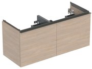 Geberit Acanto - Umyvadlová skříňka, 118x54x48 cm, 2 zásuvky, dub 503.007.JH.1