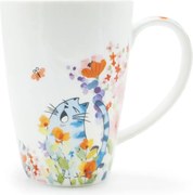 Porcelánový hrnek Fiona, 500 ml – vysoký, s hravým motivem koček na louce