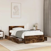 Rám postele s čelem kouřový dub 75 x 190 cm kompozitní dřevo 3295622