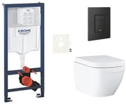 Závěsný wc set do lehkých stěn / předstěnová montáž GROHE Euro Ceramic SIKOGRSEUEKF0