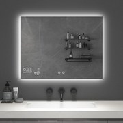 Infra topné chytré zrcadlo SMART MIRROR 200W | 60x60 cm | WiFi termostat | Dálkové ovládání | LED světlo | Výhřevnost 3.6 m2