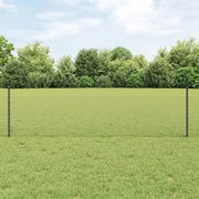 Hexagonální plot s podpěrou 25 x 0,5 m Ocel potažená PVC Šedá 3336845