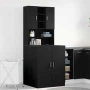 Skříň na pračku 2 ks Černý dub 70,5 x 71,5 x 181,5 cm 3332516