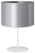 Duolla - Stolní lampa CANNES 1xE14/15W/230V pr. 20 cm stříbrná/bílá