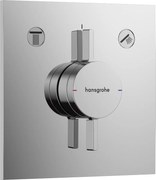Hansgrohe DuoTurn E, baterie pod omítku pro 2 spotřebiče, chromová, HAN-75417000