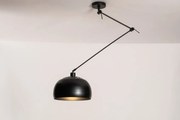 Závěsné černé designové svítidlo nad stůl Snap Light Monaco Black and Black