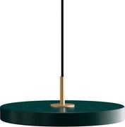 Tmavě zelené LED závěsné svítidlo s kovovým stínidlem ø 31 cm Asteria Mini – UMAGE