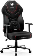 Herní křeslo z eko kůže Normal Size, černý-šedý: Diablo X-Gamer 2.0 Dark Obsidian