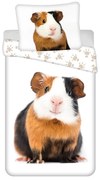 Bílé bavlněné dětské povlečení na jednolůžko 140x200 cm Guinea Pig – Jerry Fabrics