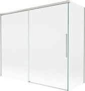 Mexen Rox, 2-křídlová posuvná vanová zástěna 180 + 80 x 150 cm, 8mm čiré sklo, ocelový profil, 8C9-180-080-97-00