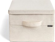 Béžový látkový úložný box s víkem 31x41x22 cm Soft Storage Medium – Bigso