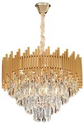 Toolight Závěsné osvětlení Vintage Crystal C11 G062-CP 50CM zlaté