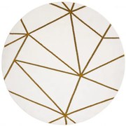 Koberec kulatý EMERALD výhradní 1013 glamour, stylový geometrický kré