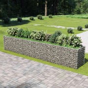 Gabionový vyvýšený záhon pozinkovaná ocel 540 x 90 x 100 cm 143554