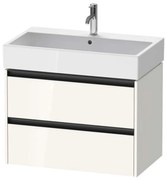 Duravit Ketho.2 - Umyvadlová skříňka 55x78x46 cm, 2 zásuvky, lesklá bílá K25277022220000