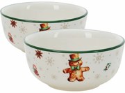 Sada 2 porcelánových misek Gingerbread 500 ml 14 cm