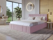 Eka Čalouněná postel SAMANTA - Kronos 90x200 cm Barva látky: Světle růžová (Kronos 27)
