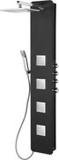 Polysan - Sprchový panel Spirit Square s termostatem 250x1550 mm, černá 81251