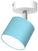 Bodové svítidlo Dixie, 1x modré kovové stínítko, w/ch