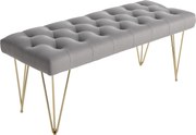 HOMCOM Lavice do předsíně Lavice na boty se sametovým potahem Sametově šedá 116x44,5x49cm ideální do předsíně a chodby | Aosom.de