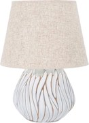Béžová stolní lampa s textilním stínidlem (výška 48 cm) Honduras – Mauro Ferretti