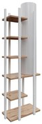 Asir Stojací lampa s poličkami MODA DOR 1xE27/40W/230V bílá/hnědá 390FLH2152