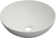 Invena Tinos, keramické umyvadlo na desku 39,5x39,5x13,5 cm, bílá matná, INV-CE-43-001-C