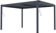 Bioklimatická pergola G21 Austin Premium 4x3 m, antracitová hliníková