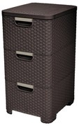 Tmavě hnědá plastová nízká koupelnová skříňka 33x60 cm Style – Curver