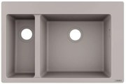 Hansgrohe - Vestavný granitový dřez S510-F635, betonová šedá 43315380
