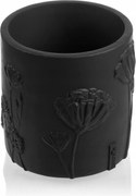 Květináč Flower Deco Black Matt Poli 13 cm kulatý