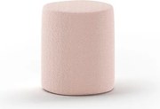 Světle růžový dětský puf z textilie bouclé MOON – Vipack