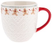 Bílý porcelánový hrnek s vánočním motivem 630 ml Knitting – Dakls