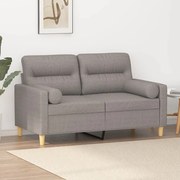 2místná pohovka s polštáři taupe 120 cm textil 3200820