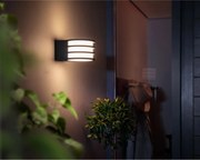 Philips Hue Nástěnné svítidlo White Lucca IP44 9W 2700K antracit 11,5x21,5x17cm