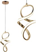 Toolight Toolight, LED závěsné svítidlo 24W, 4000K, 4500lm, G074-1CP, zlatá, OSW-08662