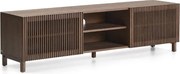 Tmavě hnědý TV stolek v dekoru ořechu 180x49,5x42,5 cm Beyla – Kave Home