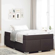 Rám postele s matrací Tmavě hnědá 120 x 190 cm textil 3399176