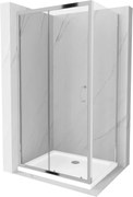 Mexen Apia sprchový kout s posuvnými dveřmi 130 x 80 cm, čiré sklo/chromový profil + sprchová vanička, 840-130-080-01-00-4010