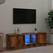 TV stolek s LED old wood 140 x 40 x 36 cm kompozitní dřevo