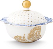 Pip Studio Royal White cukřenka 235ml, bílo-modrá (porcelánová cukřenka)