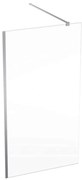Geberit GEO - Sprchová stěna Walk-In, 110x200 cm, stříbrná/čiré sklo 560.149.00.2