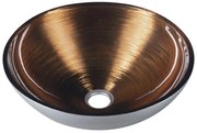 Sapho Murano - Umyvadlová mísa Wenge, průměr 40 cm, bez přepadu, měděná/stříbrná AL5318-66