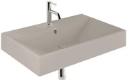 Kludi Resa - Umyvadlo 81x51 cm, s přepadem, s otvorem pro baterii, matná pískově šedá 59WW81O2