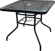 TRENDIE Zahradní stolek se sklem 80x80cm