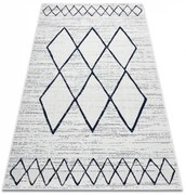 Koberec COLOR 47272/396 SISAL Diamant Čtverce bílý