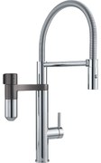 Franke - Vital Tap dřezová baterie s filtračním zařízením, flexibilním ramenem a sprškou, chrom/gun metal 120.0621.230